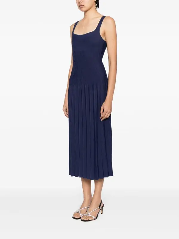 Staud Ellison Pleated Midi Dress