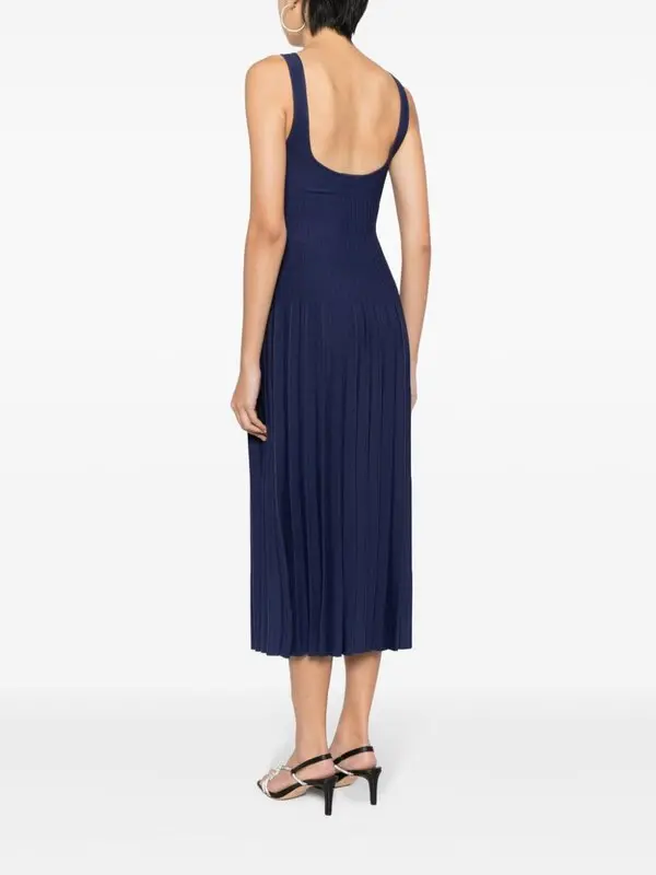 Staud Ellison Pleated Midi Dress