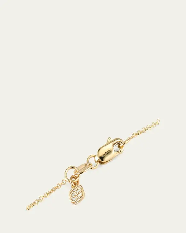 SYDNEY EVAN 14k Graduated Bezel Curve Bar Necklace With Sapphires