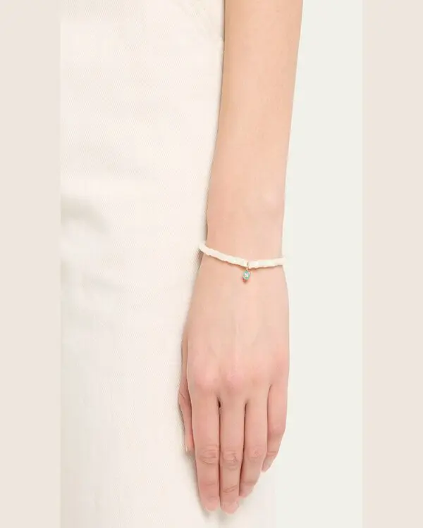 SYDNEY EVAN Enamel Charm Beaded Bracelet