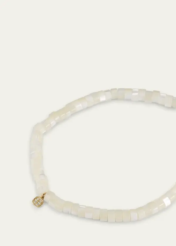 SYDNEY EVAN Enamel Charm Beaded Bracelet