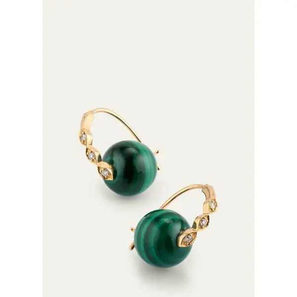 SYDNEY EVAN 14k Yellow Gold Marquise Eye Bead Earrings
