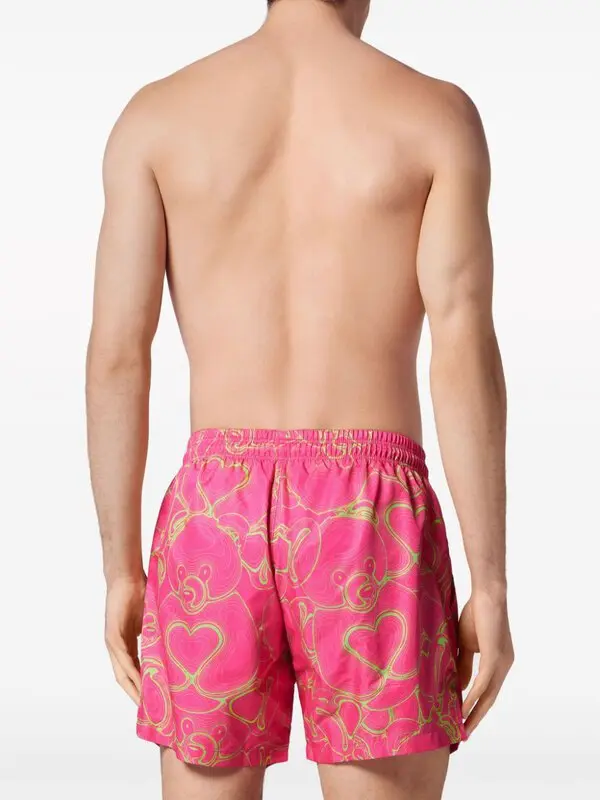 Philipp Plein Heart-print Swim Trunks