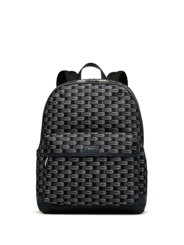 Bally Pennant Denim Backpack - Black