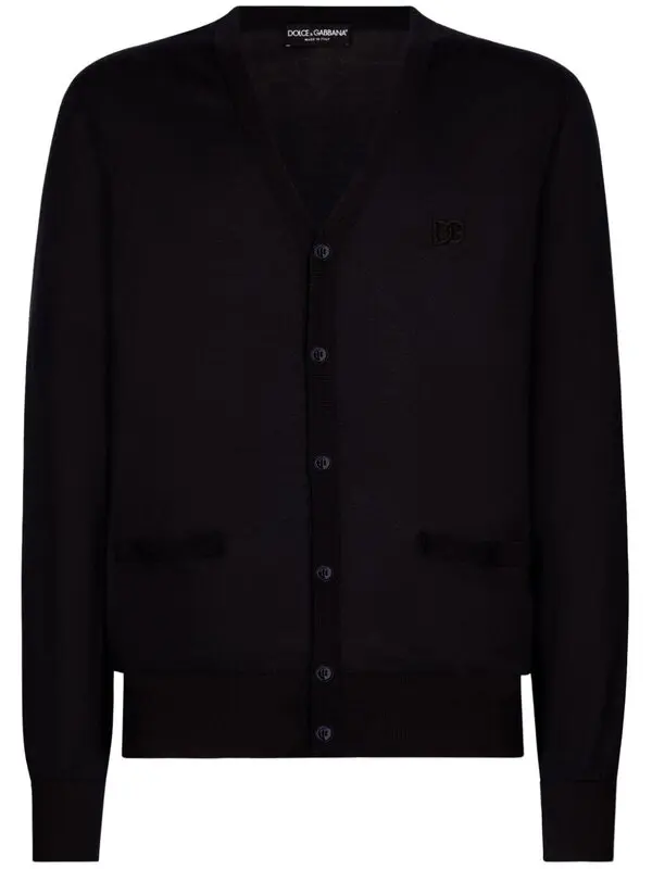 Dolce & Gabbana Logo-embroidered Cardigan - Blue