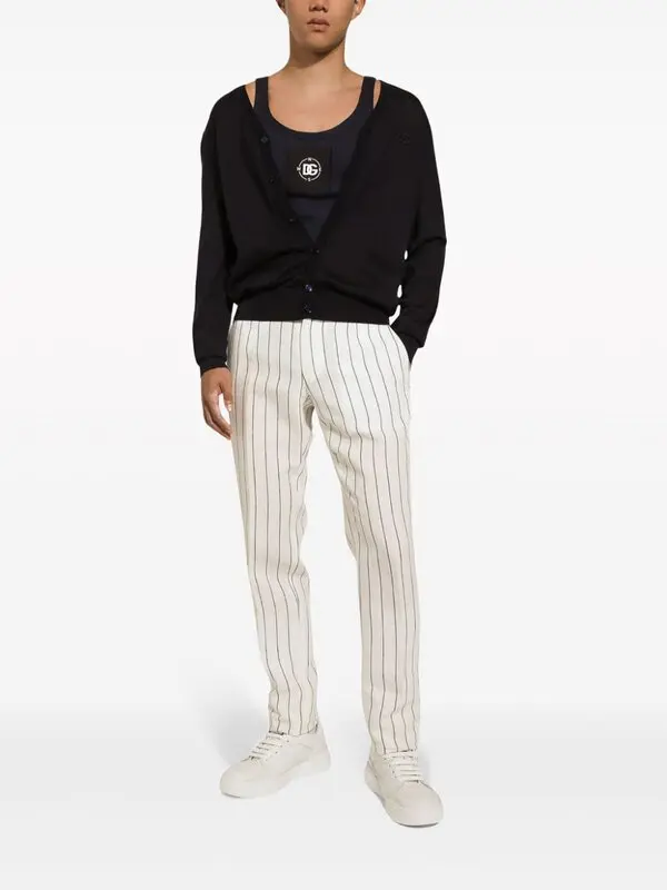 Dolce & Gabbana Logo-embroidered Cardigan - Blue