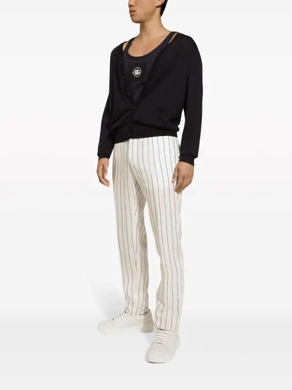 Dolce & Gabbana Logo-embroidered Cardigan - Blue