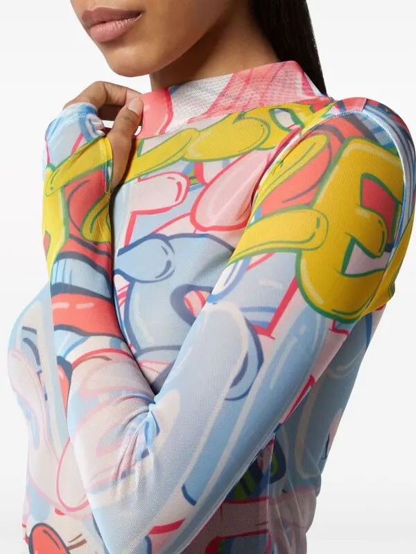 Philipp Plein Bombing Graffiti-print Mini Dress