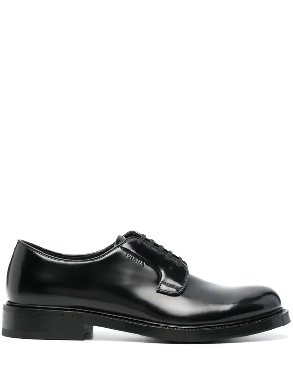 Prada Logo-debossed Leather Oxford Shoes