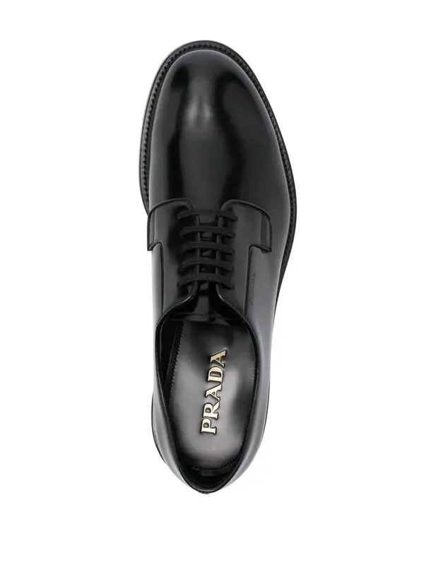 Prada Logo-debossed Leather Oxford Shoes