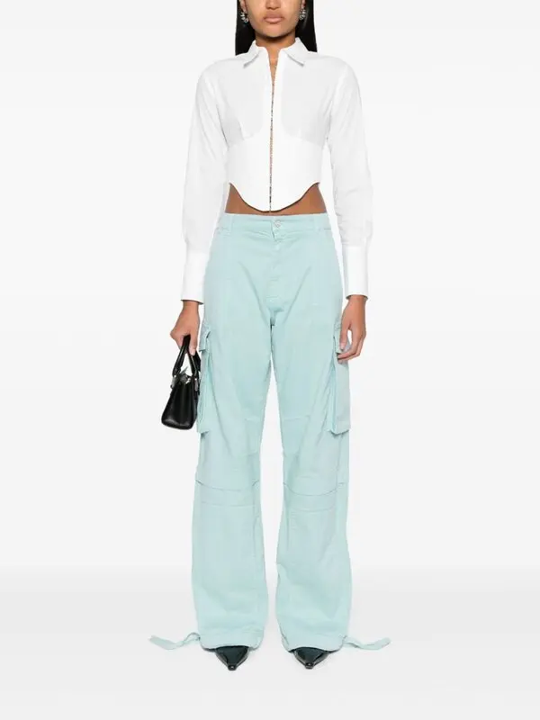 Moschino Wide-leg Cargo Trousers - Blue