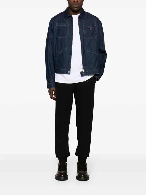 Prada Drawstring-waist Trousers - Black