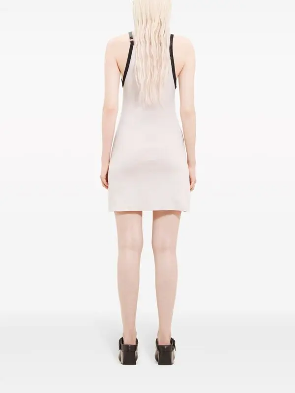 COURREGES Contrast-trim Cotton Minidress - Grey