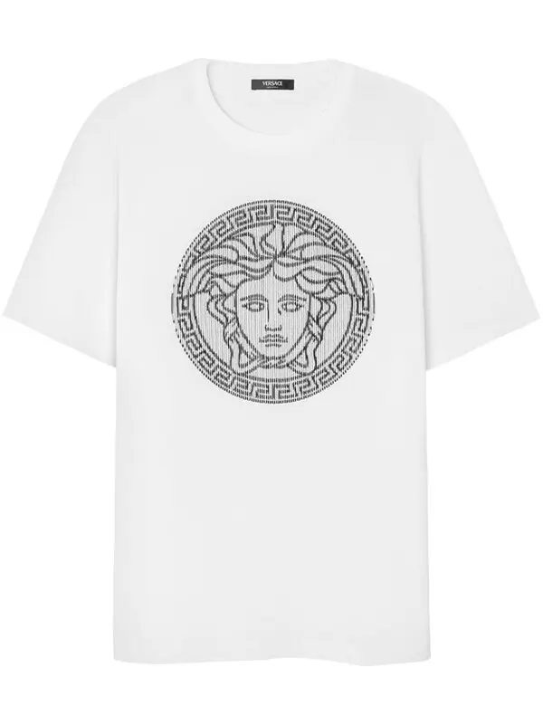 Versace Medusa Sliced Cotton T-shirt