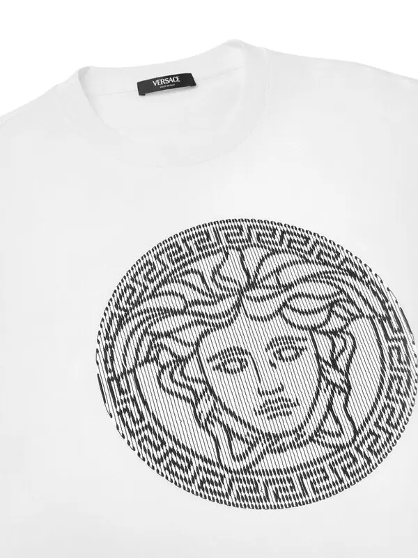 Versace Medusa Sliced Cotton T-shirt