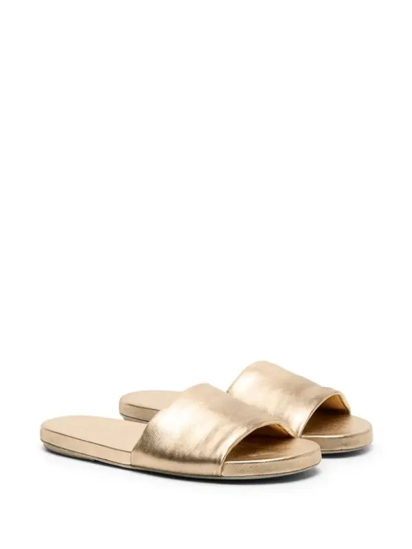 Marsèll Spanciata Metallic-leather Sandals - Gold