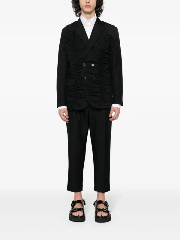 Simone Rocha Ruched Double-breasted Blazer