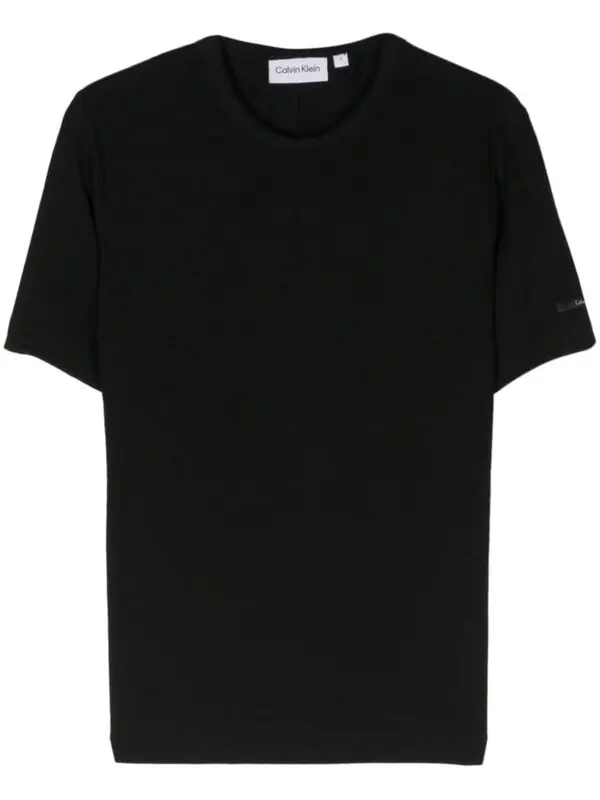 Calvin Klein Patch Ribbed T-shirt - Black