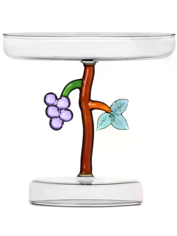 ICHENDORF MILANO Fruits And Flowers Glass Cake Stand - Neutrals