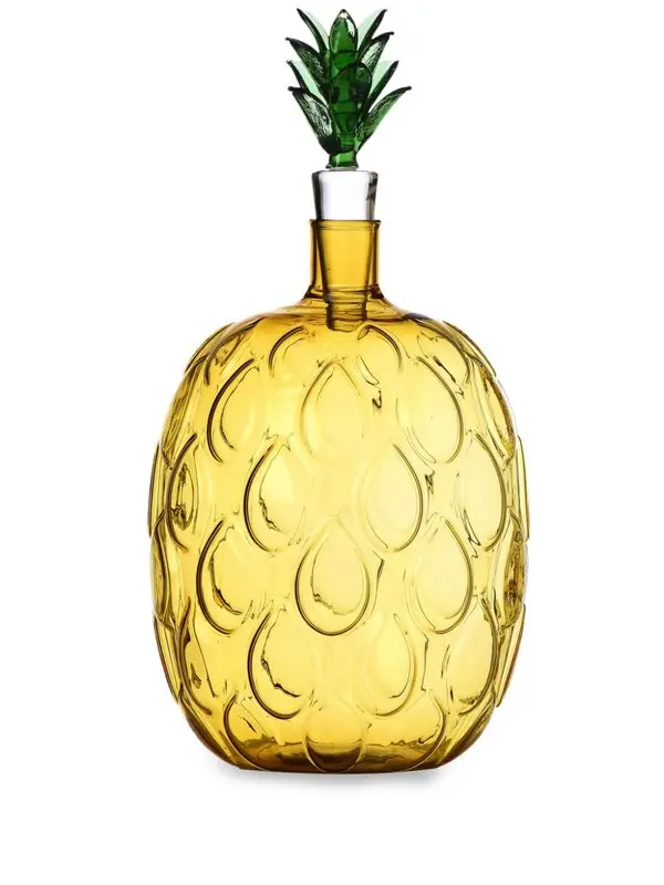 ICHENDORF MILANO Pineapple Glass Bottle - Yellow