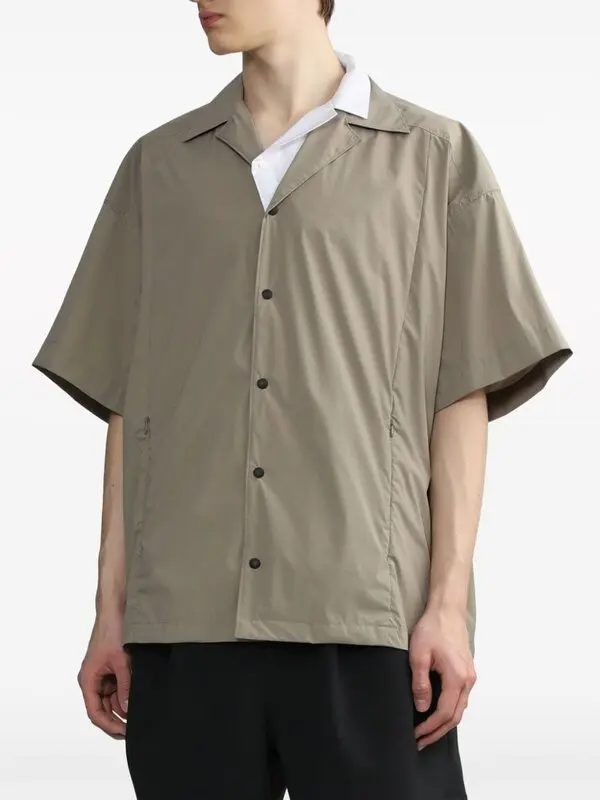 Kolor Contrast-collar Layered Shirt