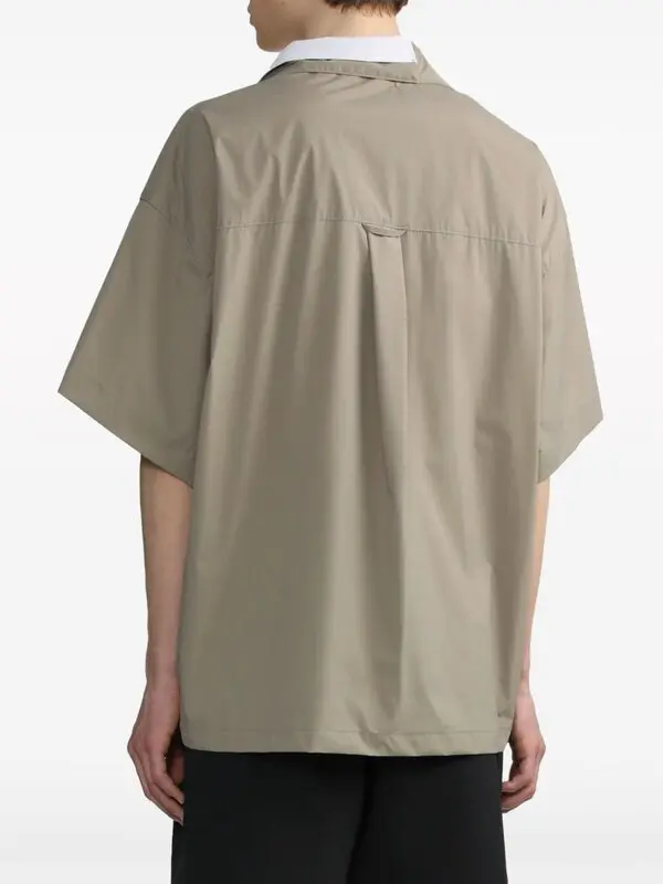 Kolor Contrast-collar Layered Shirt