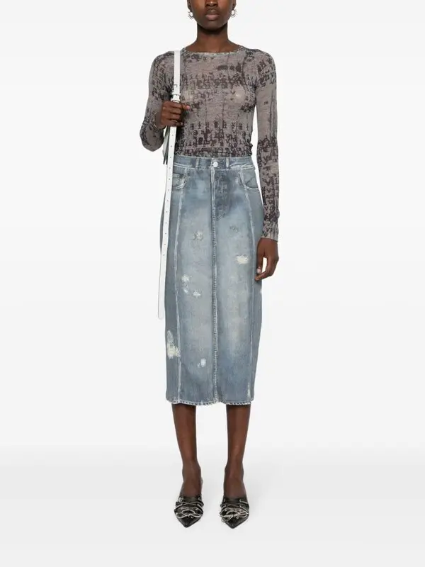 Acne Studios Trompe-l'oeil Midi Skirt