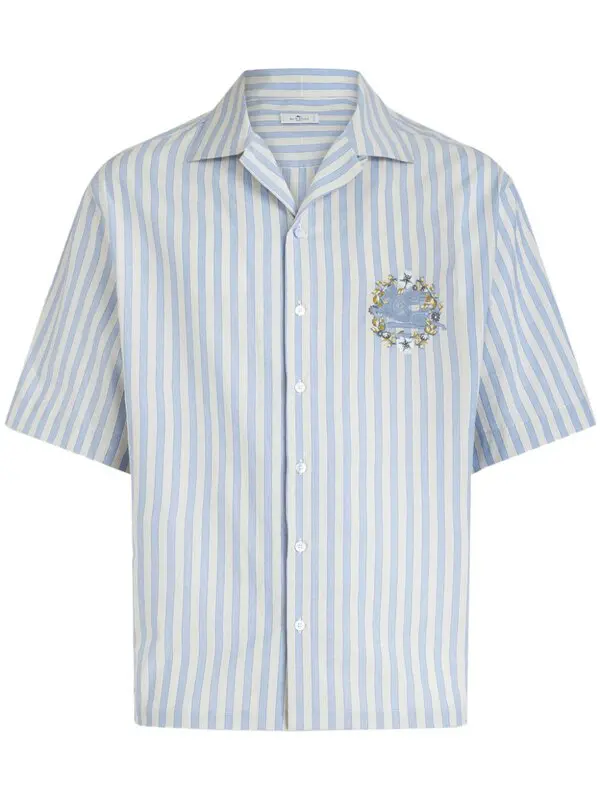 Etro Logo-embroidered Cotton Shirt