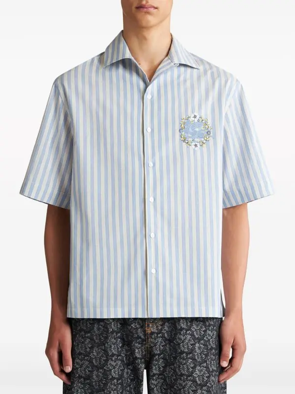Etro Logo-embroidered Cotton Shirt