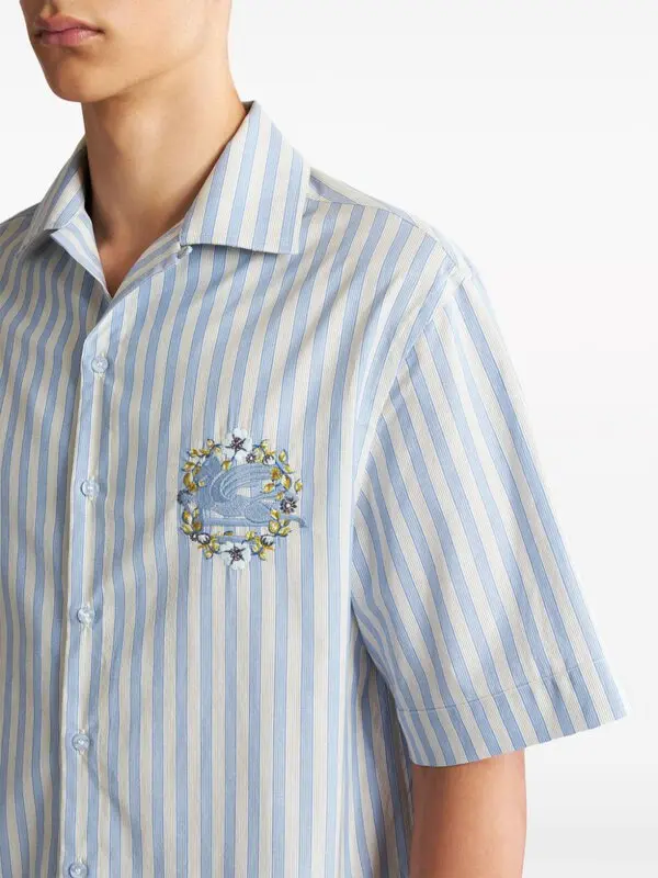 Etro Logo-embroidered Cotton Shirt