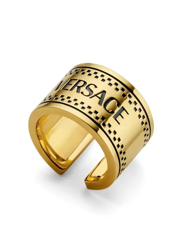 Versace Logo-engraved Ring