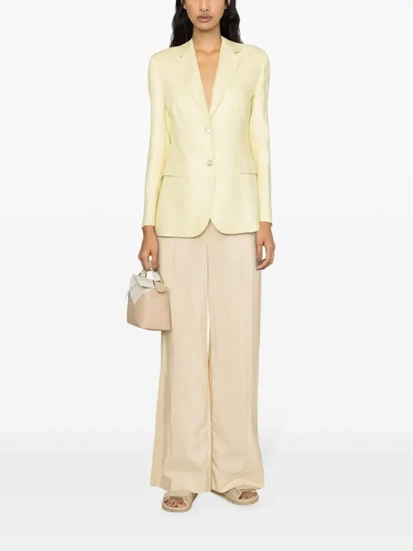 Agnona Single-breasted Linen Blazer
