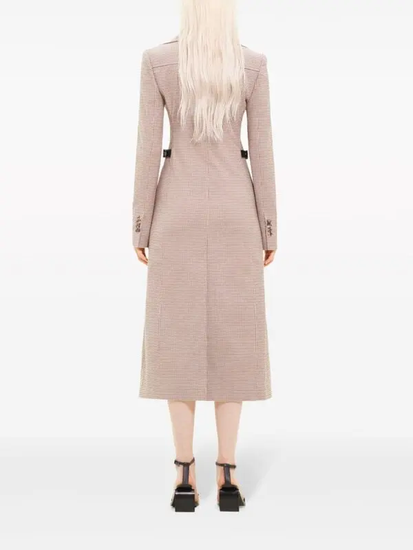 COURREGES Checked Wool Long Coat