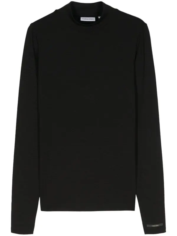 Calvin Klein Fine-ribbed Mock-neck Top