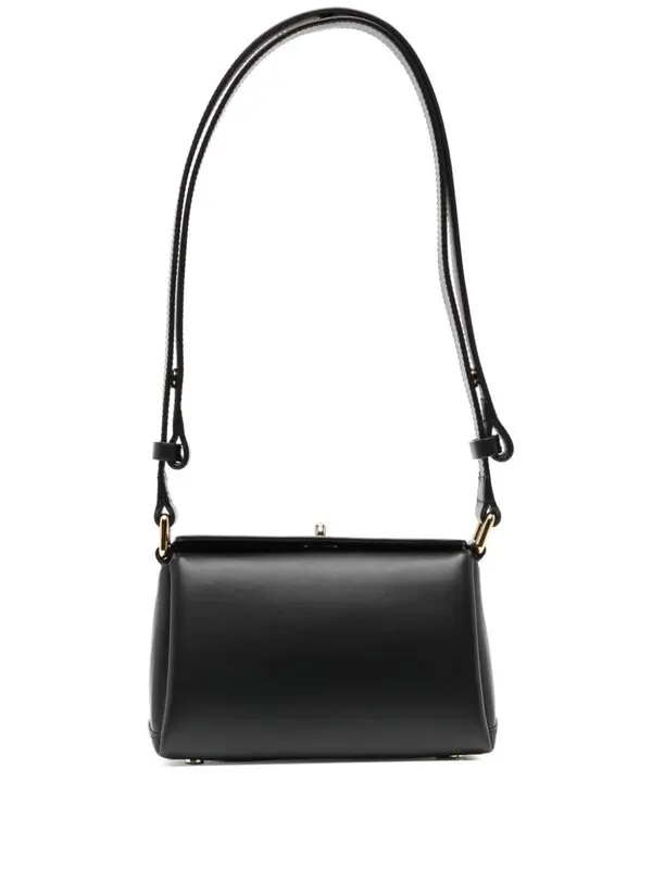 Plan C Mini Folded Leather Shoulder Bag - Black