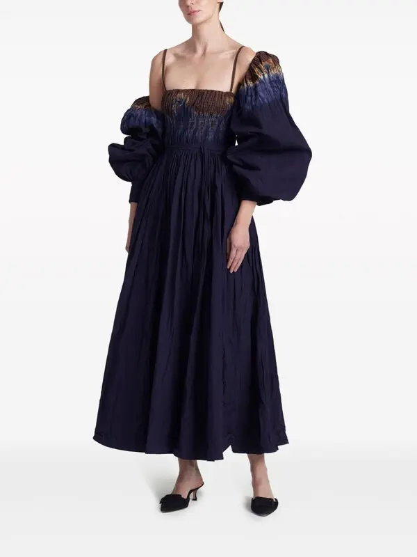 Altuzarra Andrea Tie-dye Midi Dress - Blue