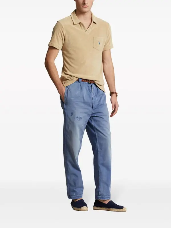 Polo Ralph Lauren Polo Pony Embroidered Polo Shirt - Neutrals