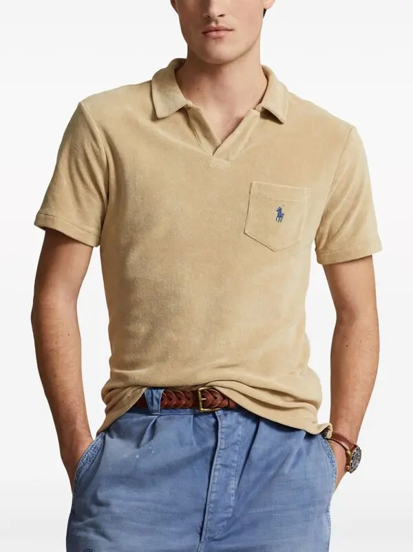 Polo Ralph Lauren Polo Pony Embroidered Polo Shirt - Neutrals