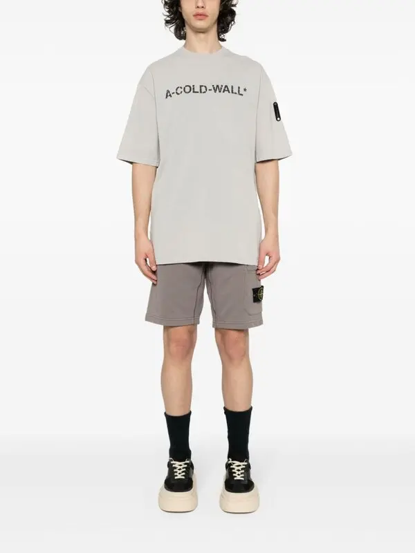 Stone Island Compass Badge Jersey Shorts - Brown