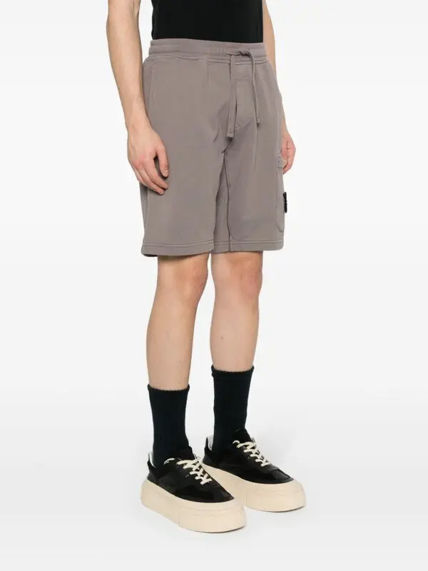 Stone Island Compass Badge Jersey Shorts - Brown