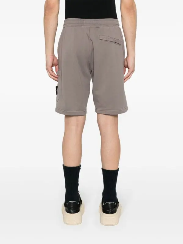 Stone Island Compass Badge Jersey Shorts - Brown