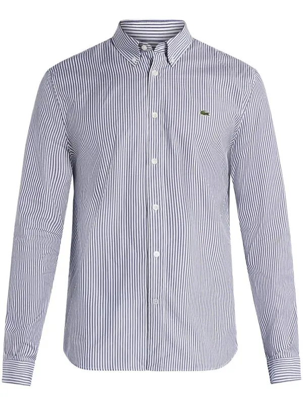 Lacoste Logo-patch Striped Cotton Shirt