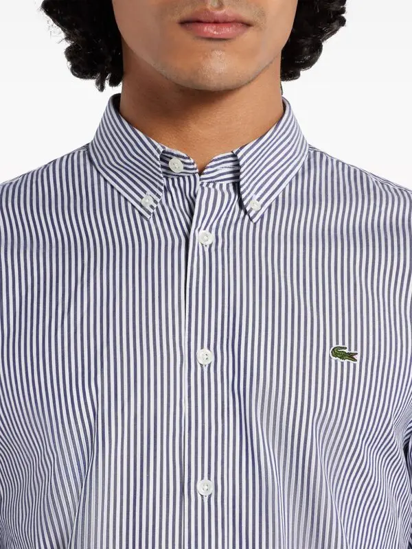 Lacoste Logo-patch Striped Cotton Shirt