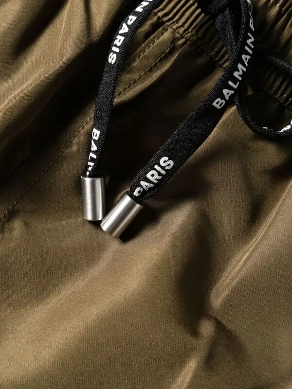 Balmain Logo Swim Shorts - Green