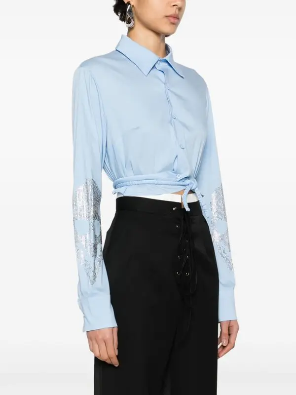 Ottolinger Rhinestone-embellished Wrap Shirt