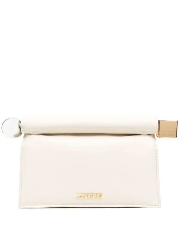 Jacquemus La Pochette Rond Carré Clutch Bag - Neutrals