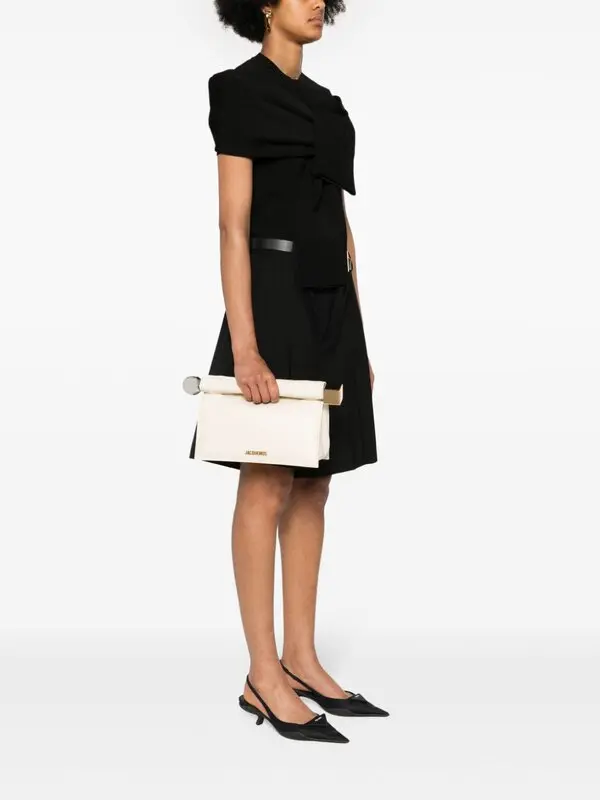 Jacquemus La Pochette Rond Carré Clutch Bag - Neutrals