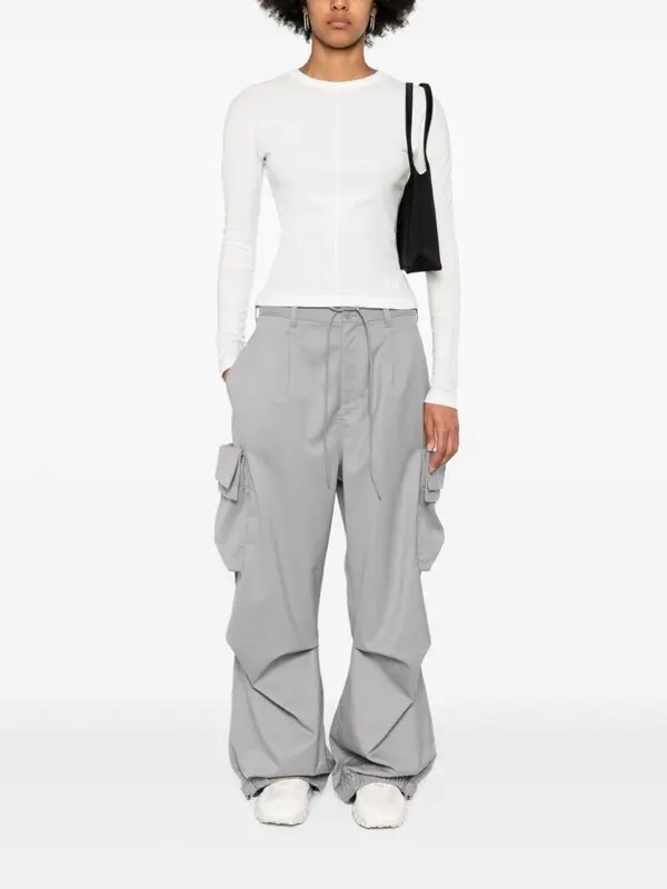 Y3 Logo-print Cargo Pants - Grey