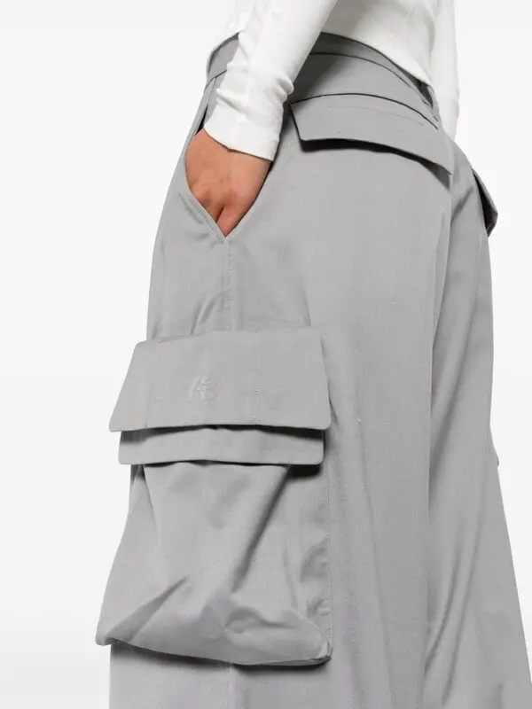 Y3 Logo-print Cargo Pants - Grey