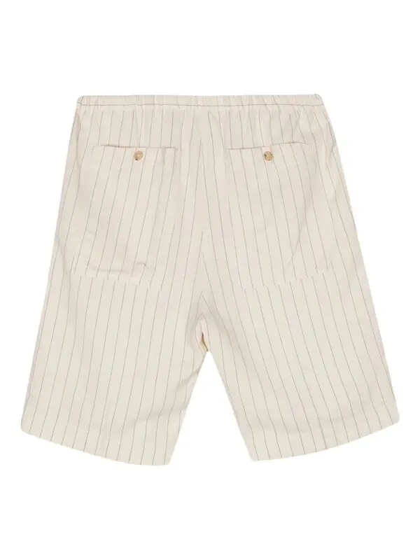 TOTEME Pinstripe Shorts With Drawstring Waist - Neutrals